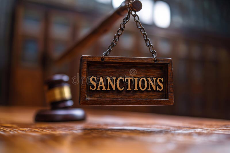 Understanding the Gravity of Sanctions in a Courtroom Setting Stock ...