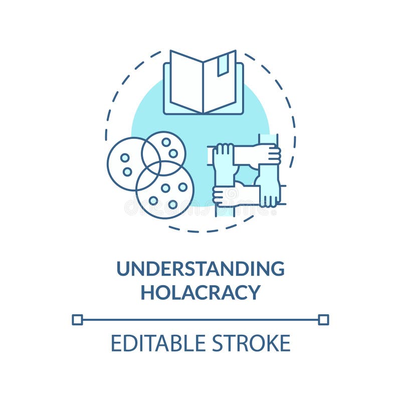 Understanding Holacracy Soft Blue Concept Icon Stock Vector ...