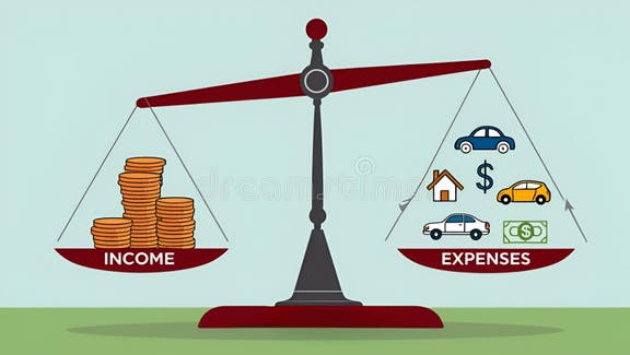 Understanding Income Vs. Expenses a Visual Guide Stock Illustration ...