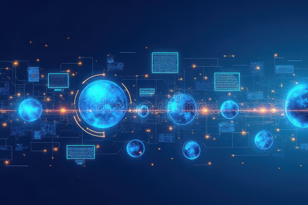 Understanding Network Latency through Visualization Stock Illustration - Illustration of ...