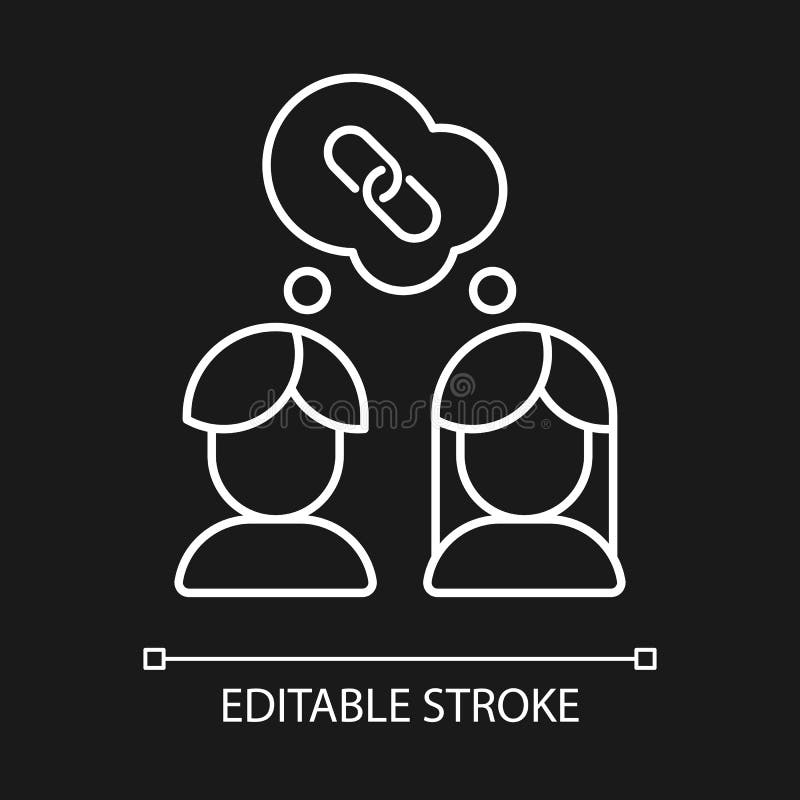 Understanding Other Options White Linear Icon for Dark Theme Stock ...