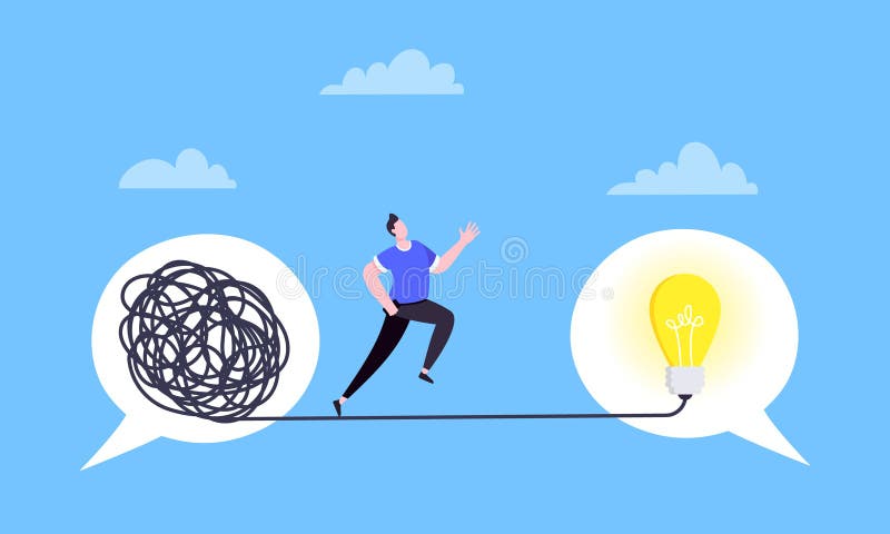 Understanding Problem Solution Simplify Challenge. Stock Vector ...