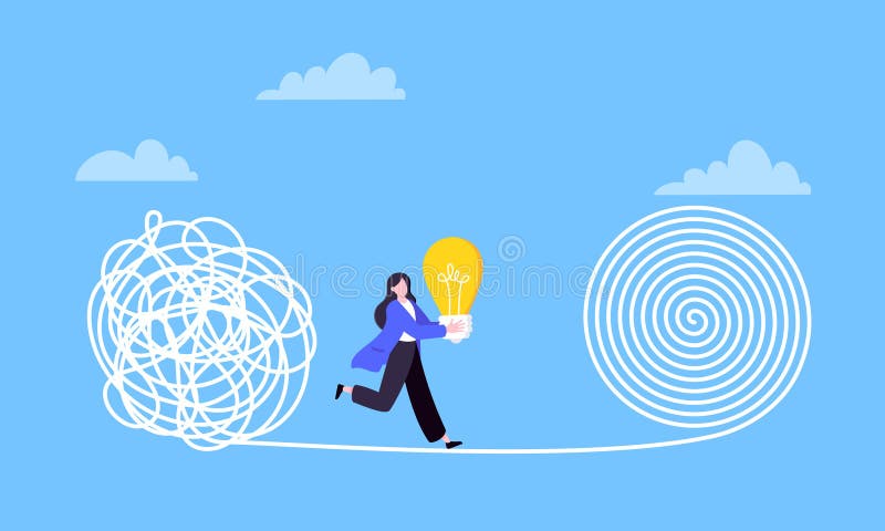 Understanding Problem Solution Simplify Challenge. Stock Vector ...