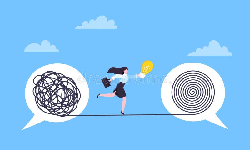 Understanding Problem Solution Simplify Challenge. Stock Vector ...