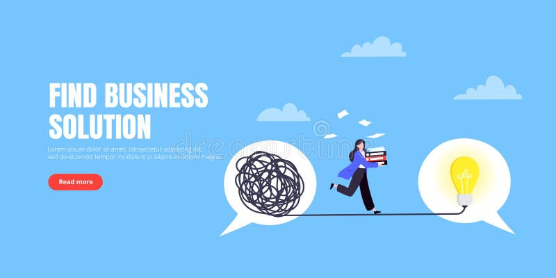 Understanding Problem Solution Simplify Challenge with Idea. Stock ...