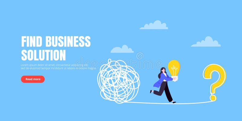 Understanding Problem Solution Simplify Challenge. Stock Vector ...