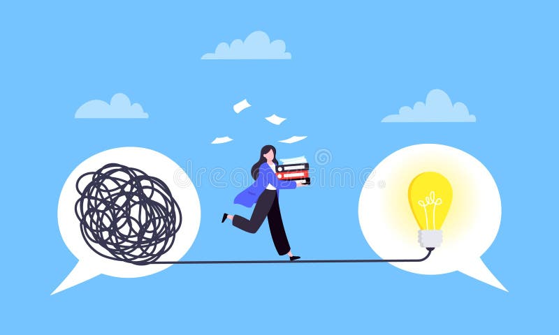 Understanding Problem Solution Simplify Challenge. Stock Vector ...