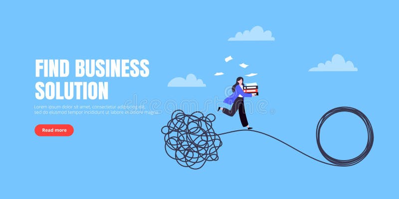 Understanding Problem Solution Simplify Challenge. Stock Vector ...