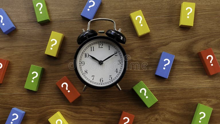 Understanding Question Time with Alarm Clock and Question Blocks Stock ...