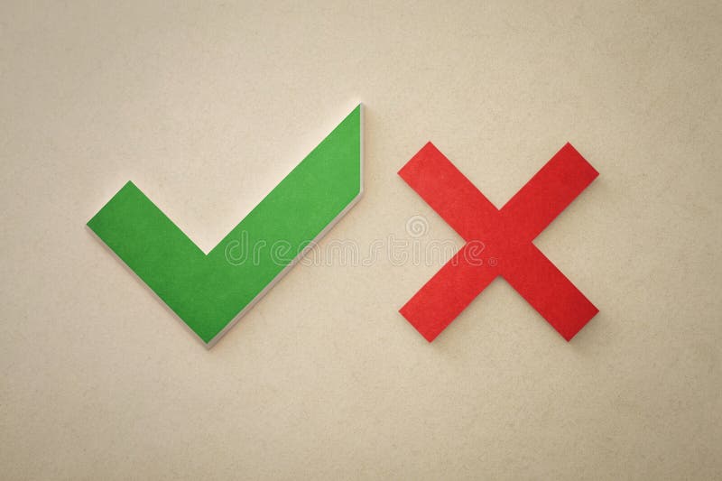 Understanding Success and Failure Visual Symbols of Right and Wrong ...