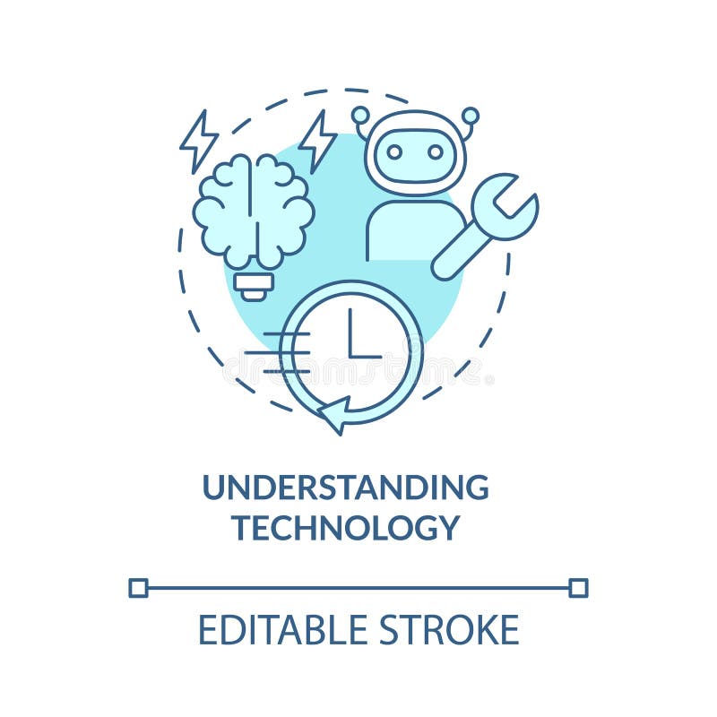 Understanding Technology Turquoise Concept Icon Stock Vector ...