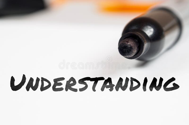 Understanding Text on Paper Marker Background Stock Photo - Image of ...