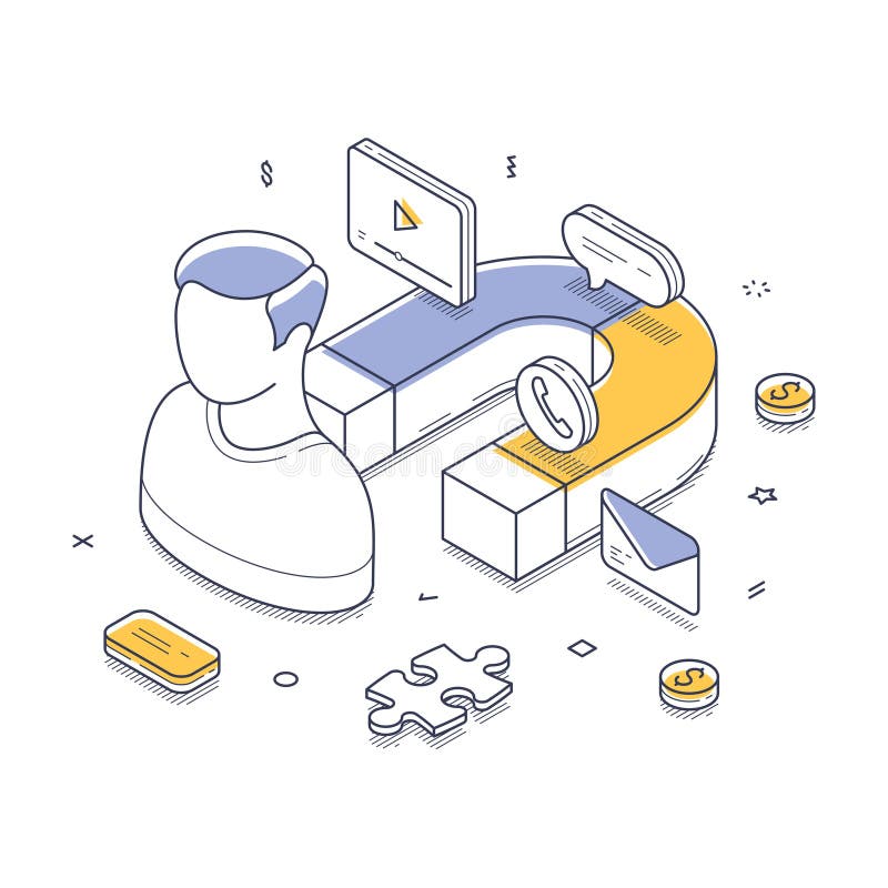 Understanding User Inquiries with Modern Isometric Vector Illustration ...