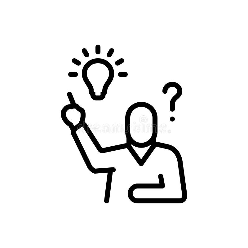 Black Line Icon for Understood, Understandable and Idea Stock Vector ...