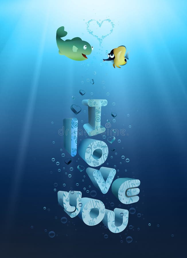 Love message on the water stock illustration. Illustration of holiday ...