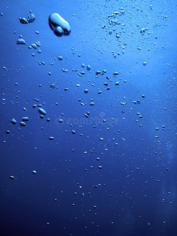 Underwater Air Bubbles Deep Ocean Stock Photo - Image of scene, water ...