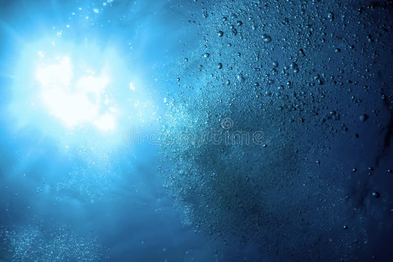 Underwater Air Bubbles Deep Ocean Stock Image - Image of freshwater ...