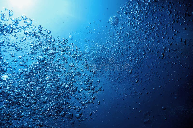 Underwater Air Bubbles Deep Ocean Stock Photo - Image of reflection ...