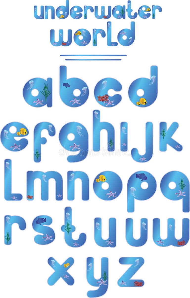 Underwater Font Stock Illustrations – 45,722 Underwater Font Stock ...