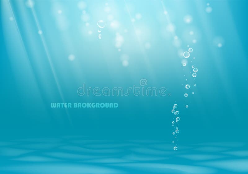 Underwater Background. Blue Underwater with Ripple and Wave Lights ...