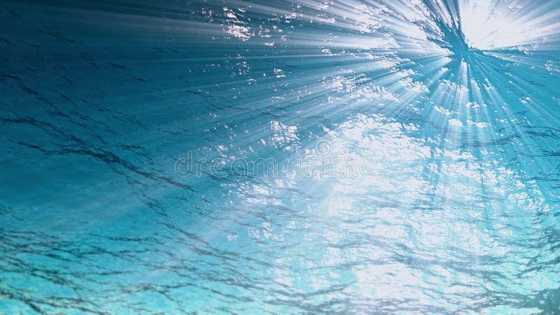 Ocean Waves from Underwater Looping Animation High Quality Light Rays ...