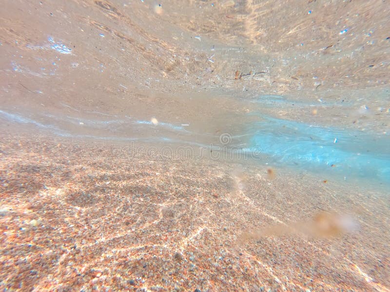 Underwater Background with Sandy Sea Bottom. Beautiful Texture of the ...