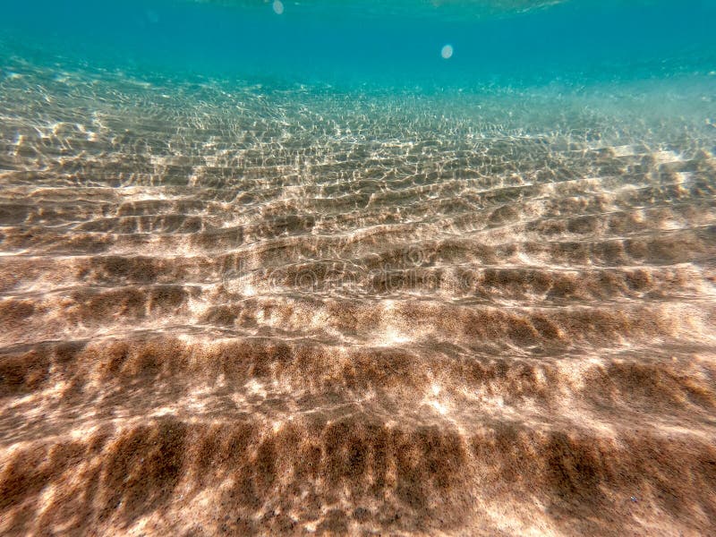 Underwater Background with Sandy Sea Bottom. Beautiful Texture of the ...