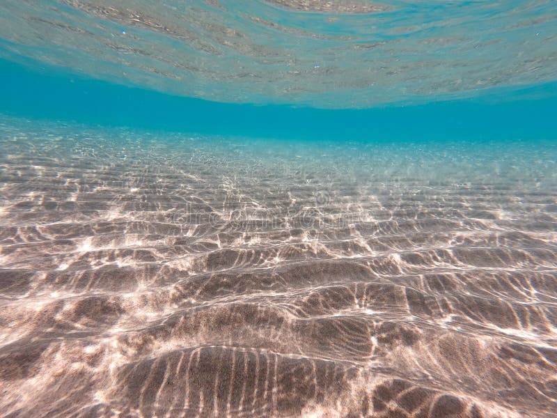 Underwater Background with Sandy Sea Bottom. Beautiful Texture of the ...