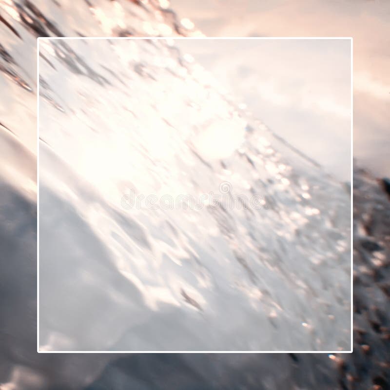 Underwater Background White Border Frame, Water Blank Text Box Stock ...