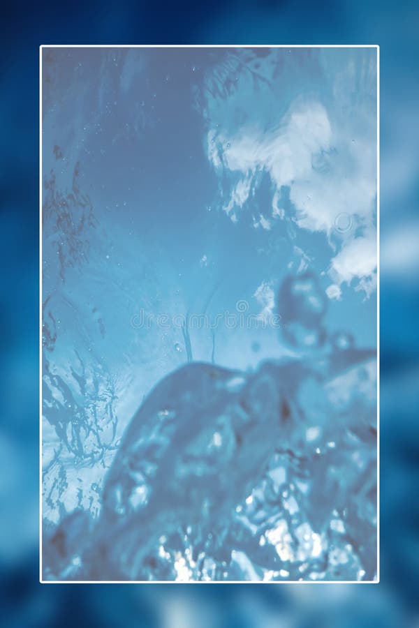 Underwater Background White Border Frame, Water Blank Text Box Stock ...