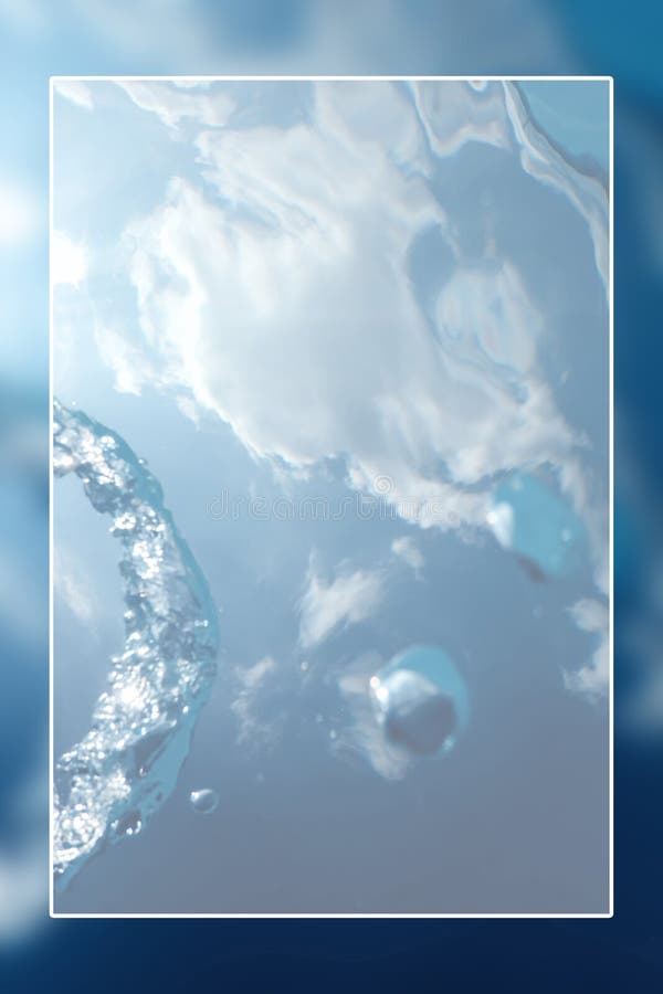 Underwater Background White Border Frame, Water Blank Text Box Stock ...
