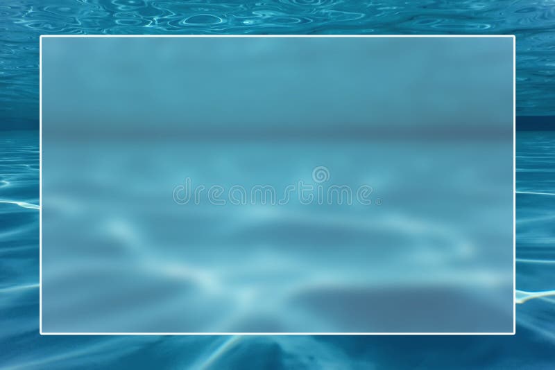 Underwater Background White Border Frame, Water Surface Blank Text Box ...