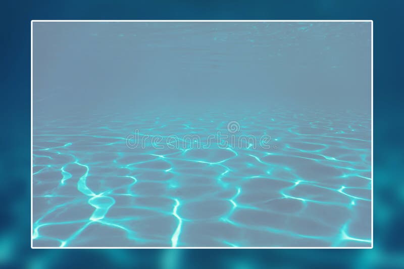 Underwater Background White Border Frame, Water Surface Blank Text Box ...