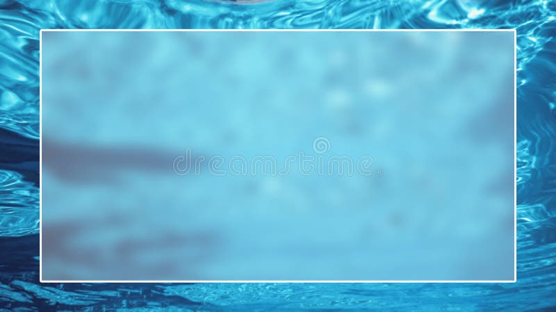 Underwater Background White Border Frame, Water Surface Blank Text Box ...