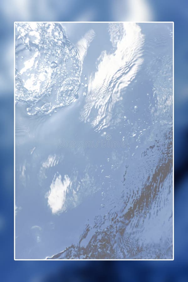 Underwater Background White Border Frame, Water Surface Blank Text Box ...