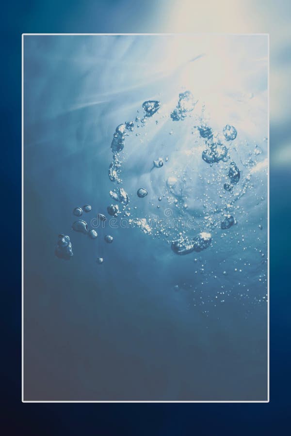 Underwater Background White Border Frame, Water Surface Blank Text Box ...
