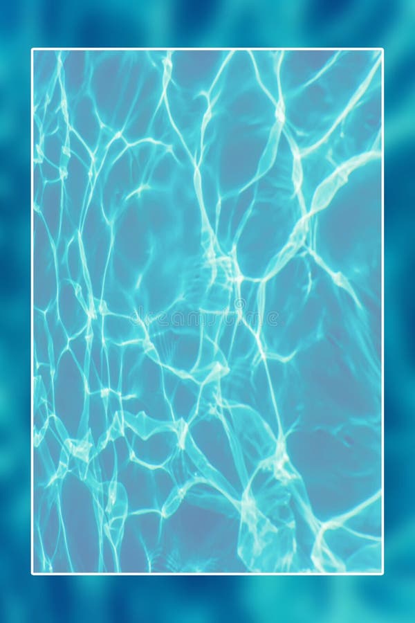 Underwater Background White Border Frame, Water Surface Blank Text Box ...