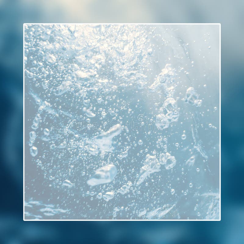 Underwater Background White Border Frame, Water Surface Blank Stock ...