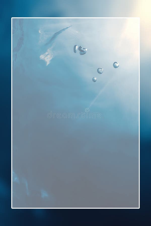 Underwater Background White Border Frame, Water Blank Text Box Stock ...