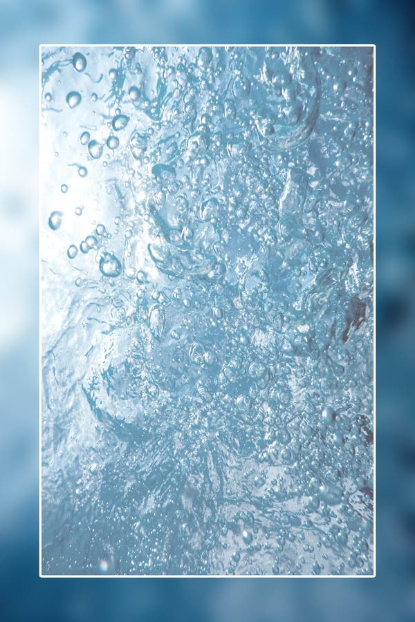 Underwater Background White Border Frame, Water Blank Text Box Stock ...