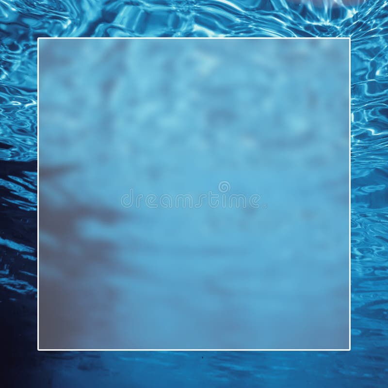 Underwater Background White Border Frame, Water Blank Text Box Stock ...