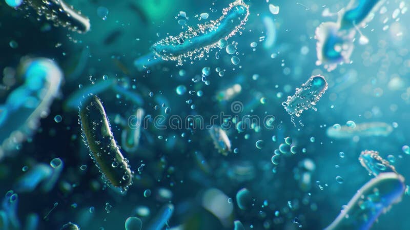 The Underwater Bacteria Cells. AI Generated Stock Image - Image of ...