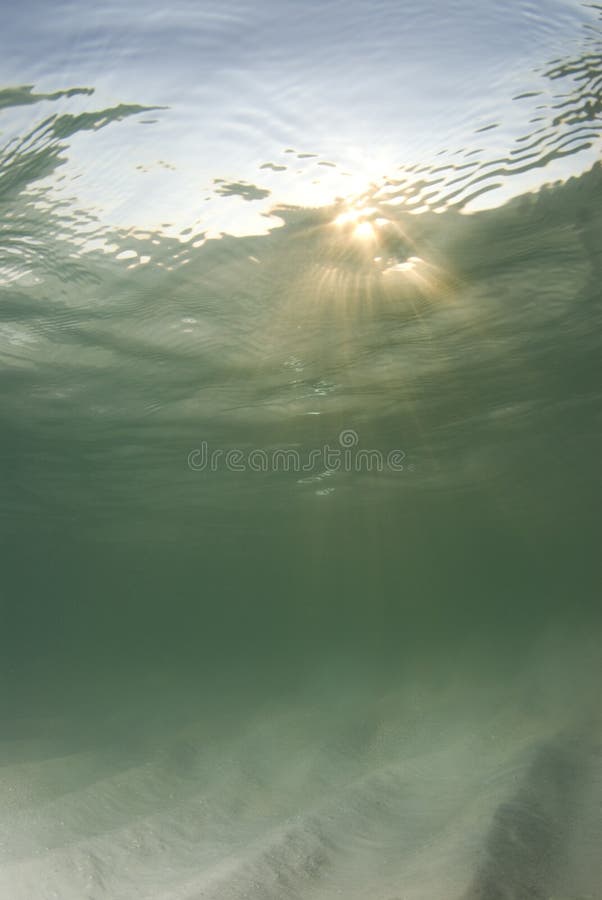 Underwater Golden Sand Texture Sunlight Rays Stock Photos - Free ...