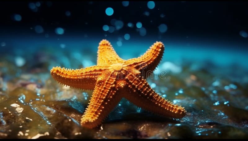 Underwater Beauty Starfish in Blue Sea Reef Generated by AI Stock Image ...