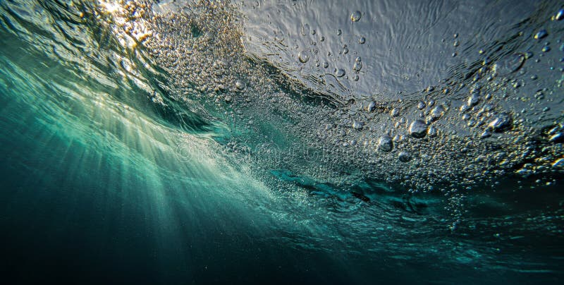 An Underwater Blue Realm with Sunlight Streaming in, Designed for ...