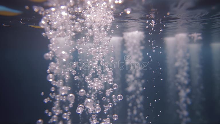Underwater Bubble Trails Create a Mesmerizing and Dynamic Pattern in a ...