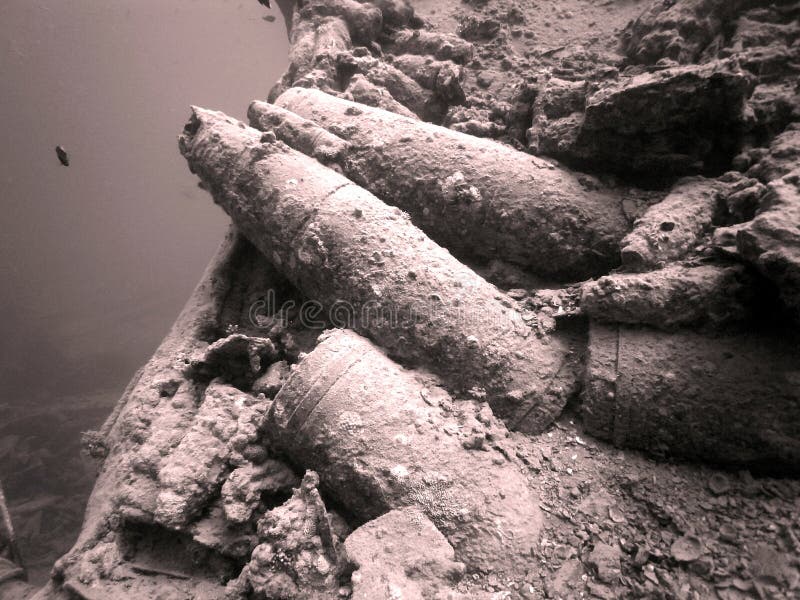 Underwater Bullets from Second World War Stock Image - Image of soil ...