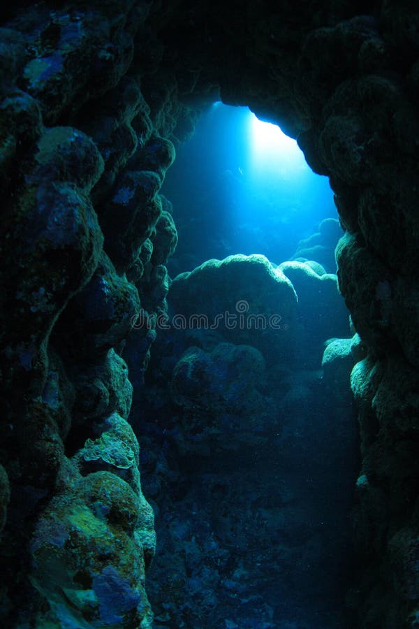 Underwater cave stock photo. Image of nature, scuba, color - 30354468