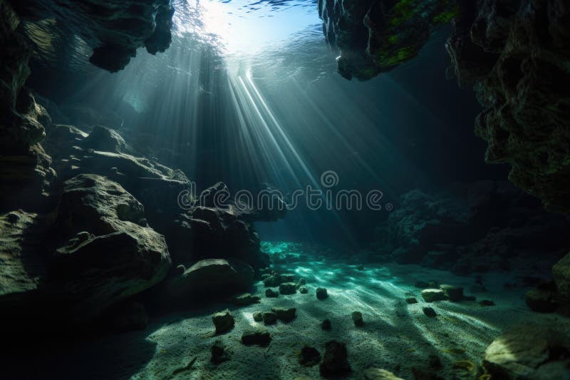 Underwater Cave System with Hidden Tunnels and Dazzling Rock Formations ...