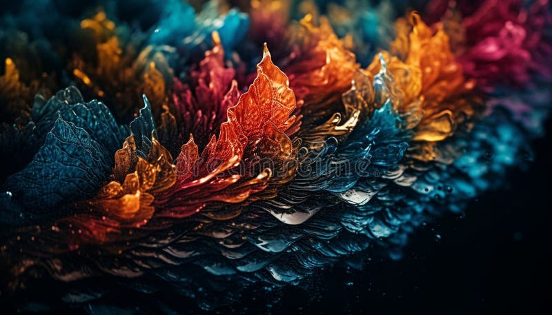 Underwater Chaos: Vibrant, Deep Colors, Smooth Flow Generated by AI ...